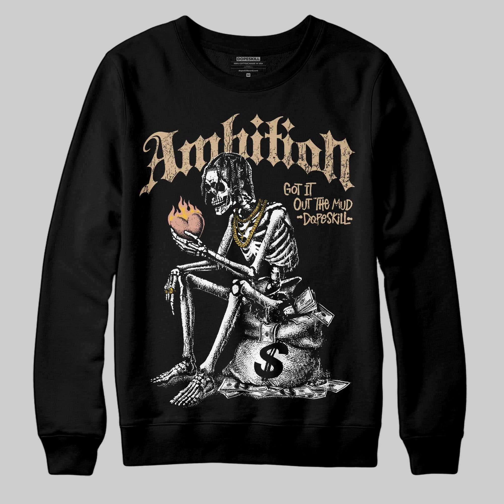 "Ambition" Sweatshirt - DopeSkill TAN Collection – DOPESKILL