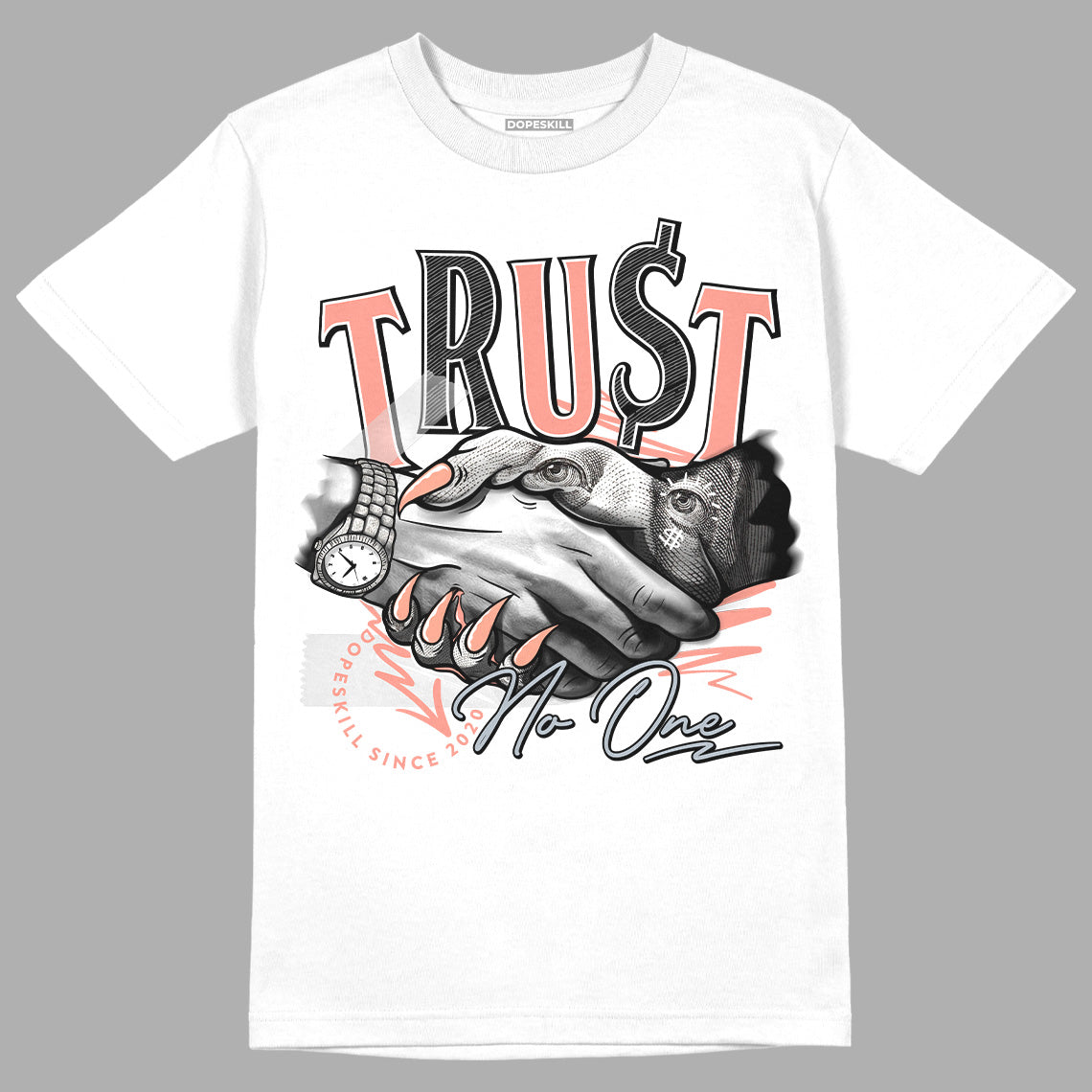 Crimson Bliss 5s DopeSkill T-Shirt Trust No One Graphic – DOPESKILL