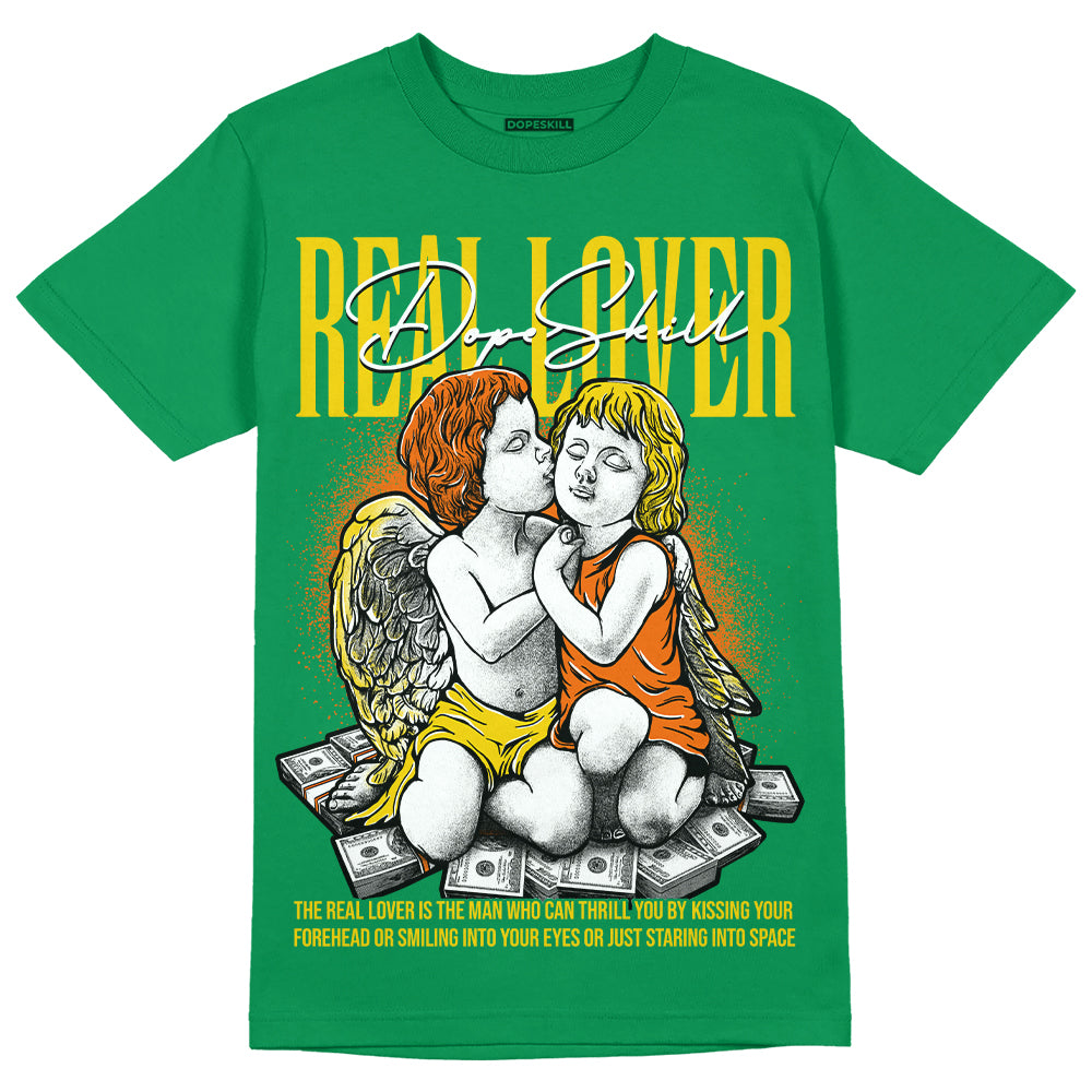 Green Collection DopeSkill Green T-shirt Real Lover Graphic – DOPESKILL