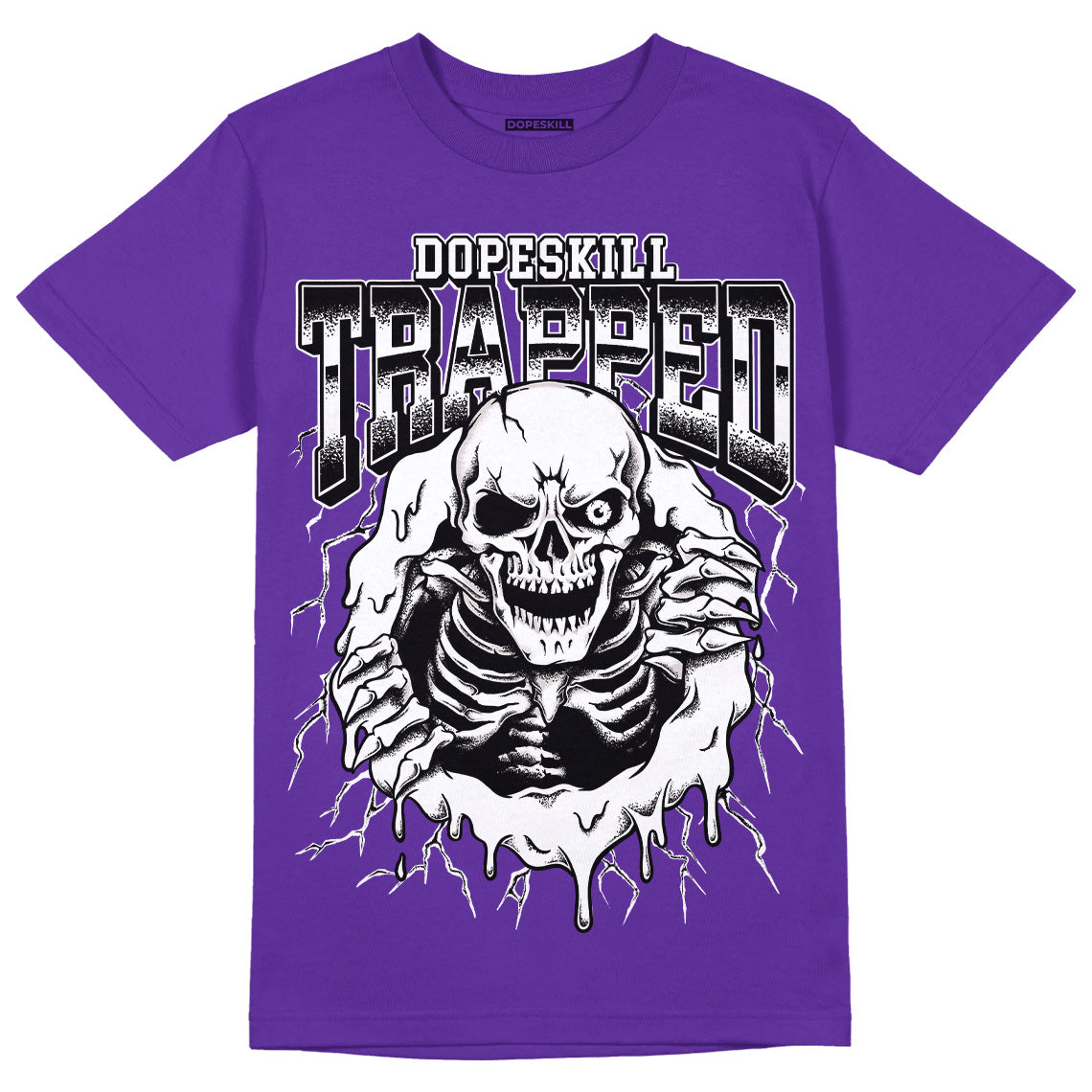 AJ 13 Court Purple DopeSkill Purple T-shirt Trapped Halloween Graphic ...