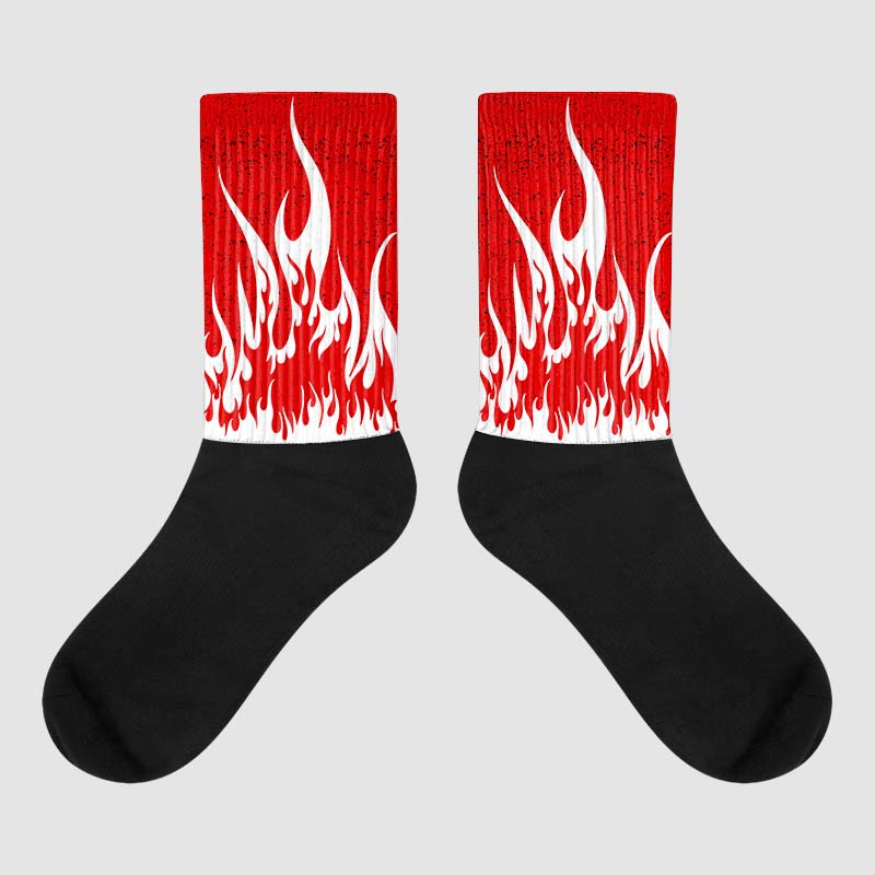 Red Cement 4S DopeSkill Sublimated Socks FIRE Graphic – DOPESKILL®